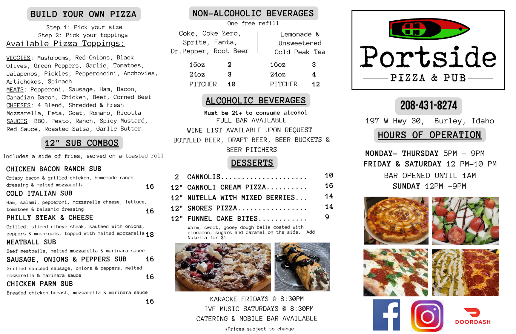 Portside Pizza & Pub – Riverside Resort and RV Park